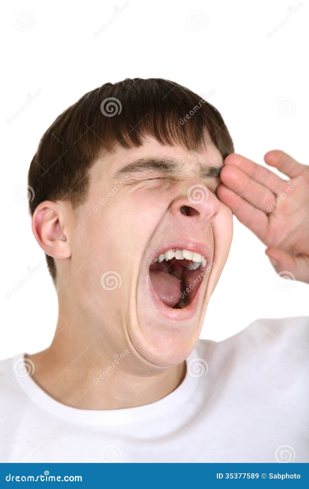 Young Man Yawning stock image. Image of slack, human - 35377589