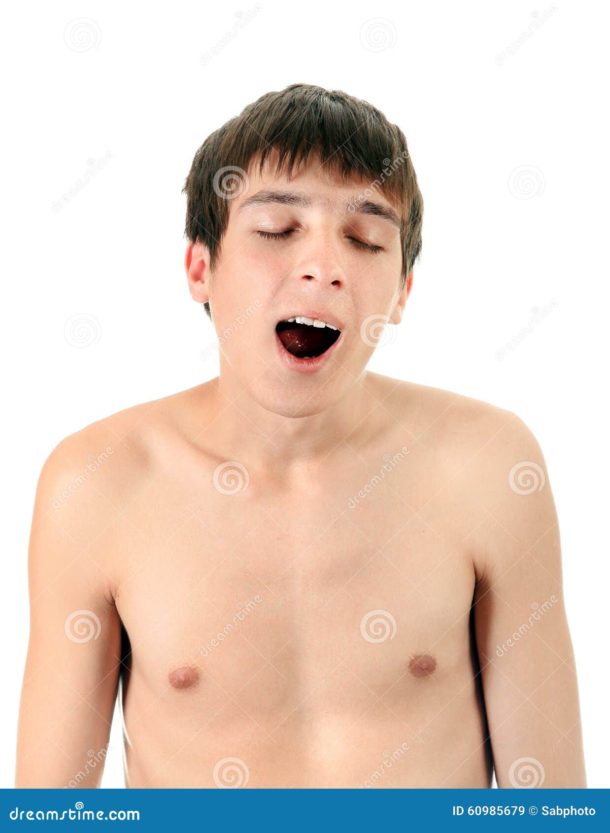 Young Man yawning stock image. Image of caucasian, portrait - 60985679