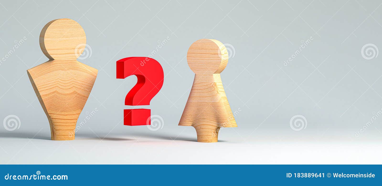 Young Man and a Young Girl. Symbol of the Problem of Understanding and ...