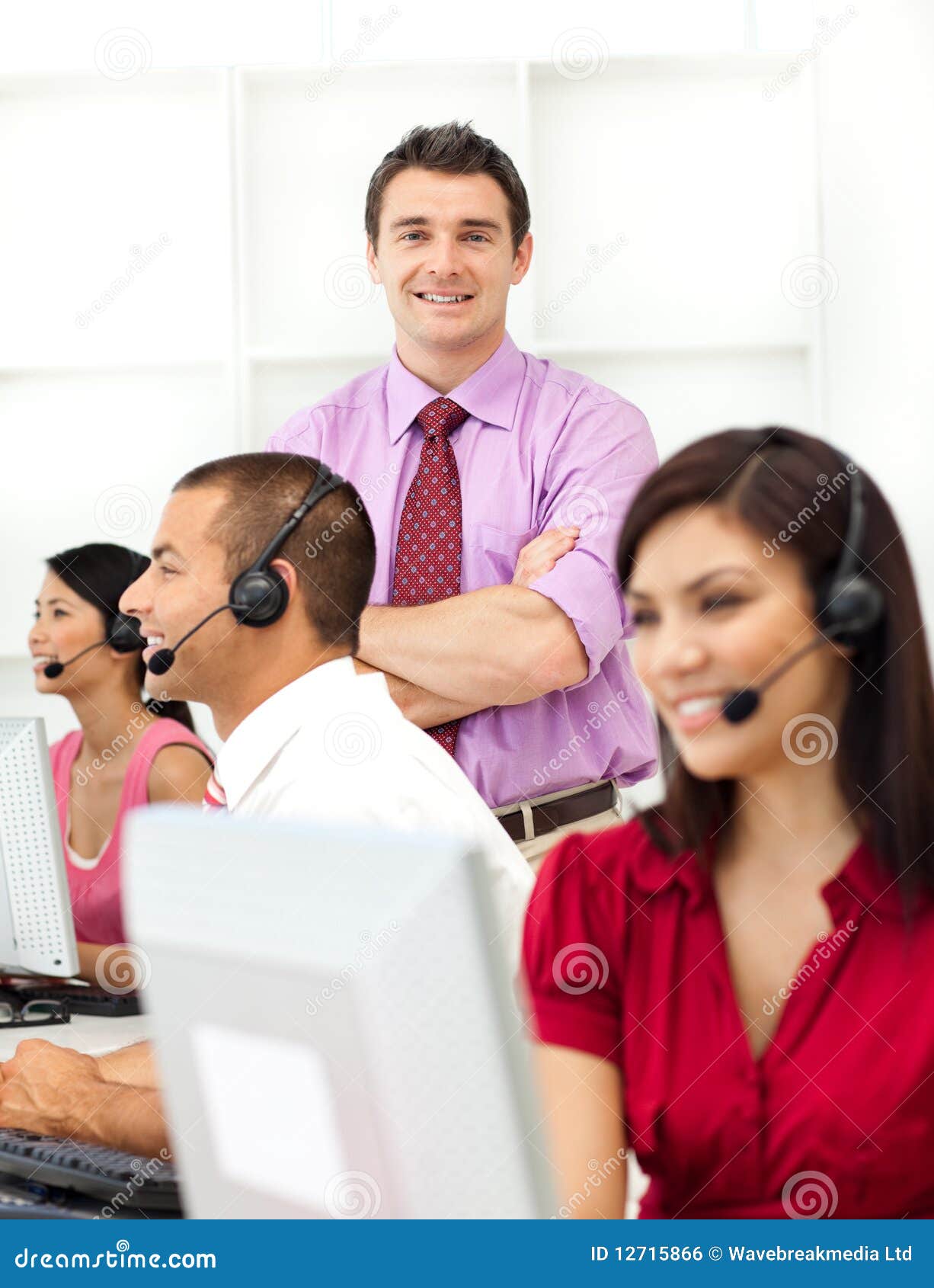 Young Manager Checking His Employee S Work Stock Photo - Image of male ...