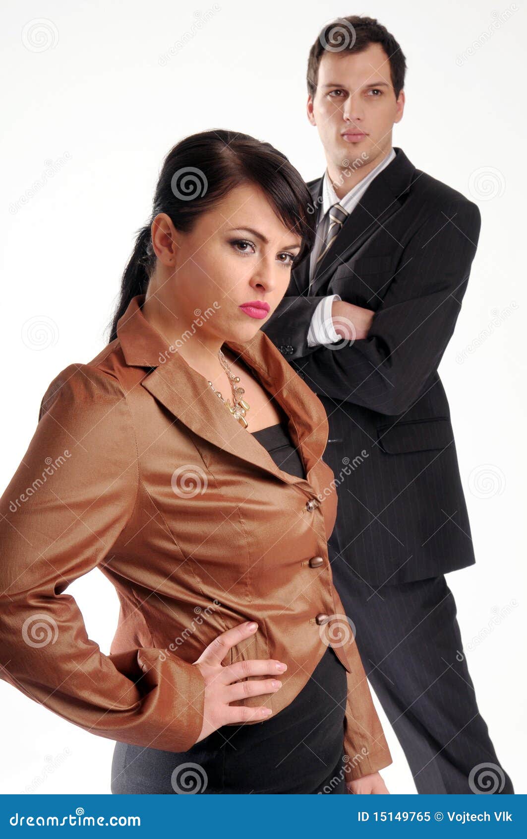 Young Manager Colleagues on the White Background Stock Image - Image of ...