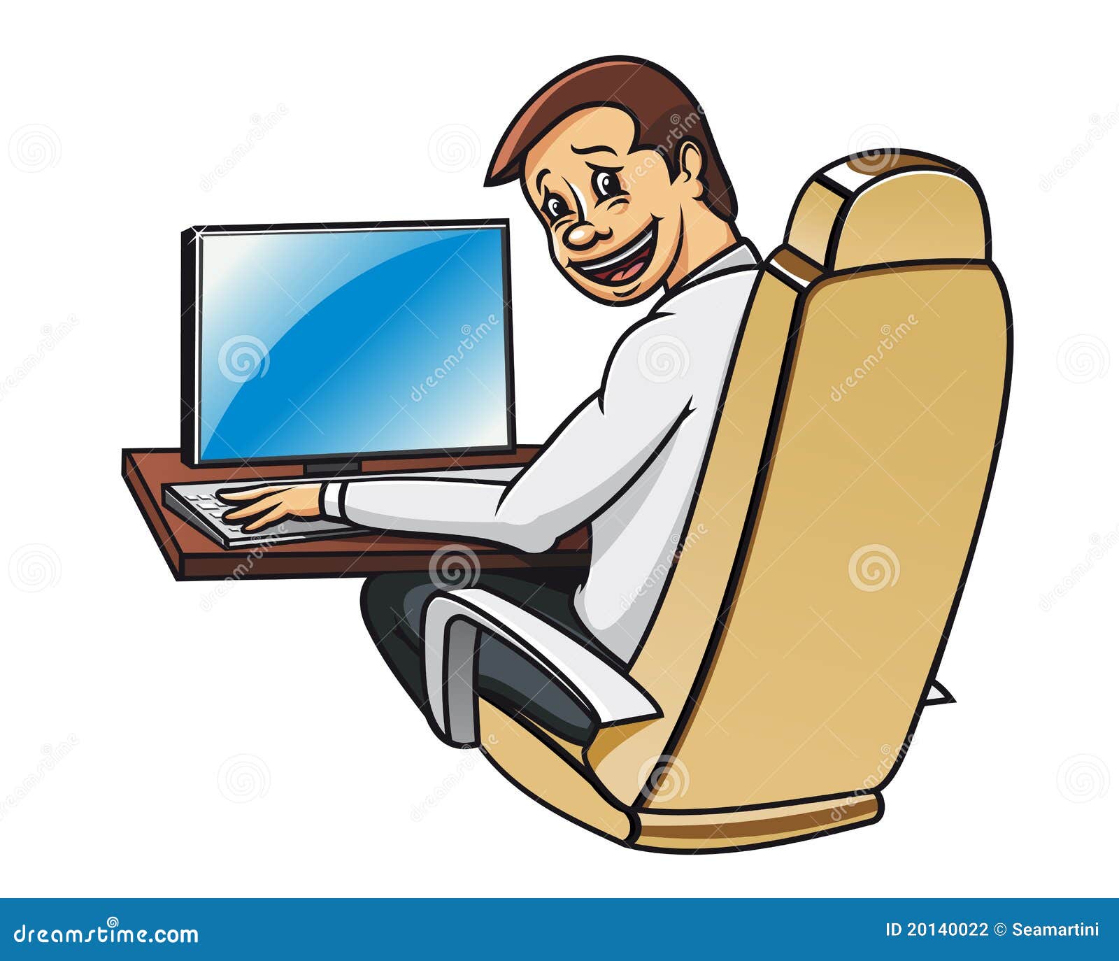 Young manager in office stock vector. Illustration of businesspeople ...