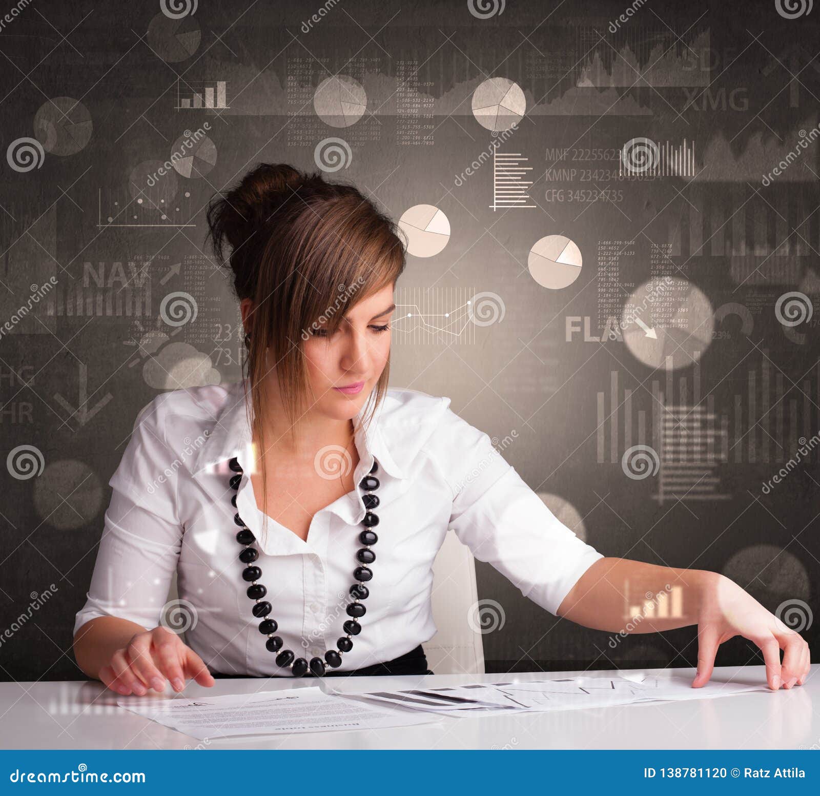 Manager at the Office Making Reports and Statistics with Blackboard ...