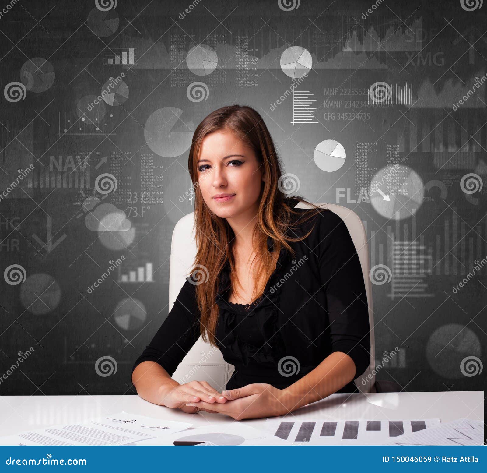 Manager at the Office Making Reports and Statistics with Blackboard ...