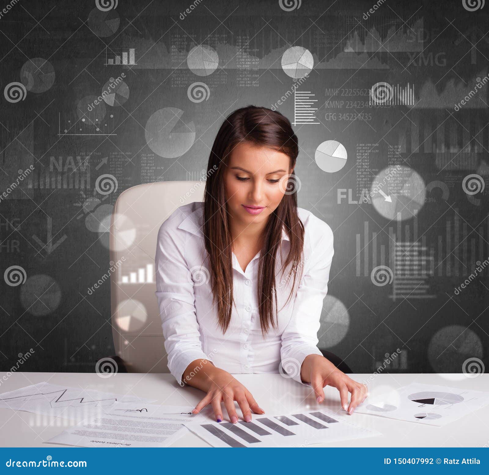 Manager at the Office Making Reports and Statistics with Blackboard ...