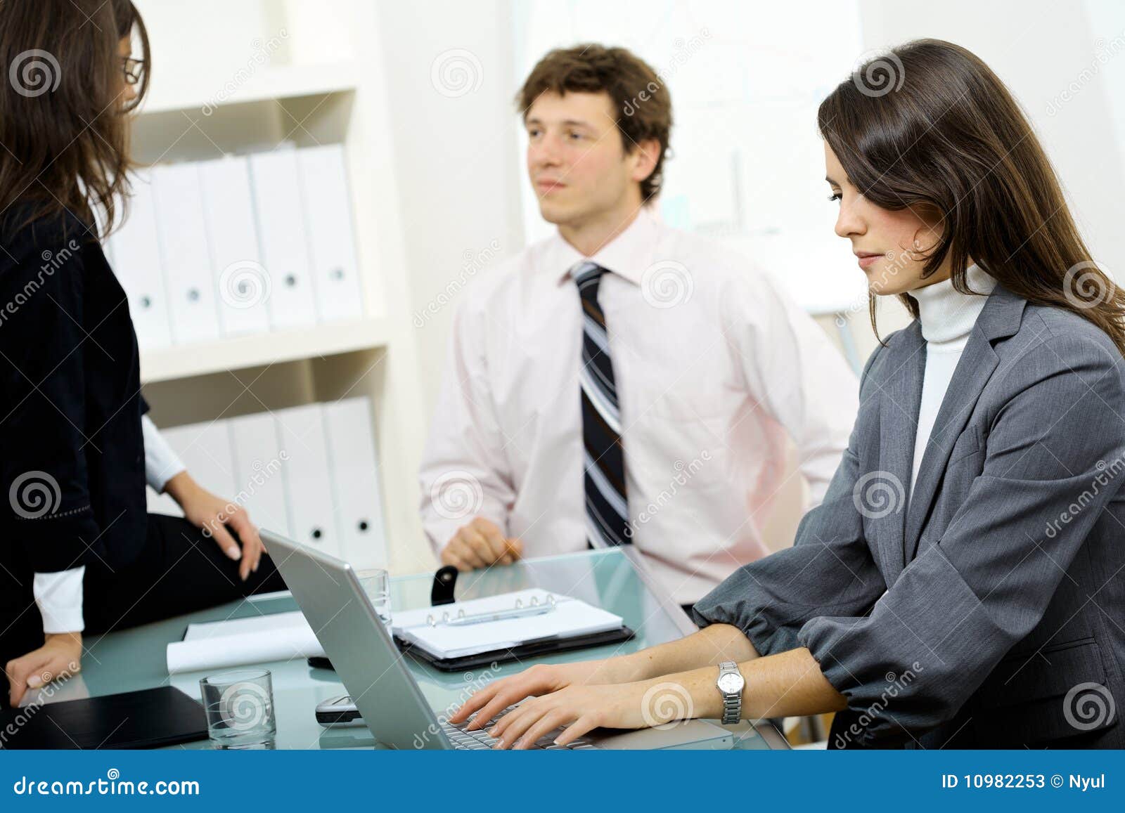 Young manager and team stock image. Image of businesswoman - 10982253