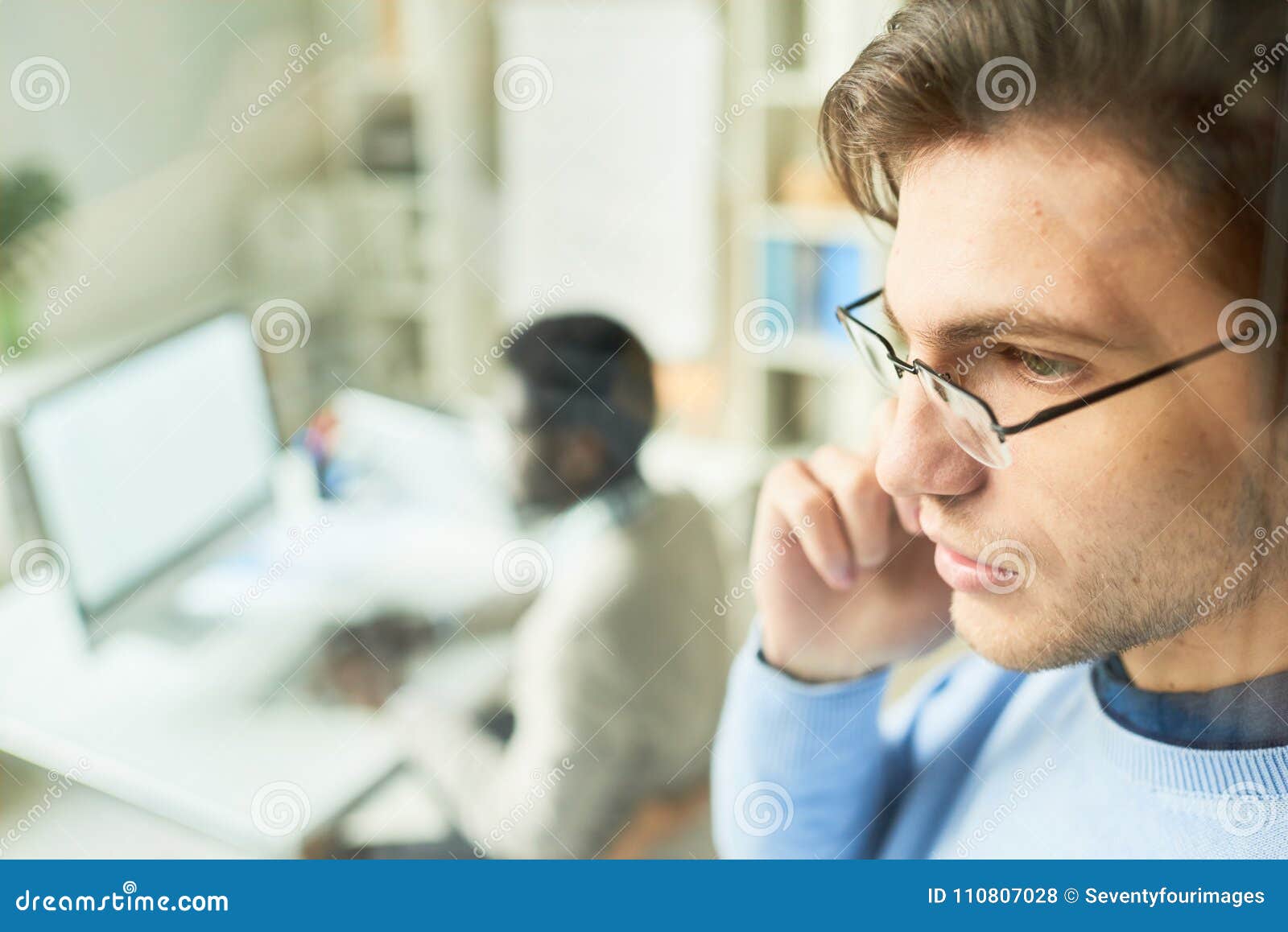 Young Manager Using Smartphone Stock Photo - Image of businessperson ...