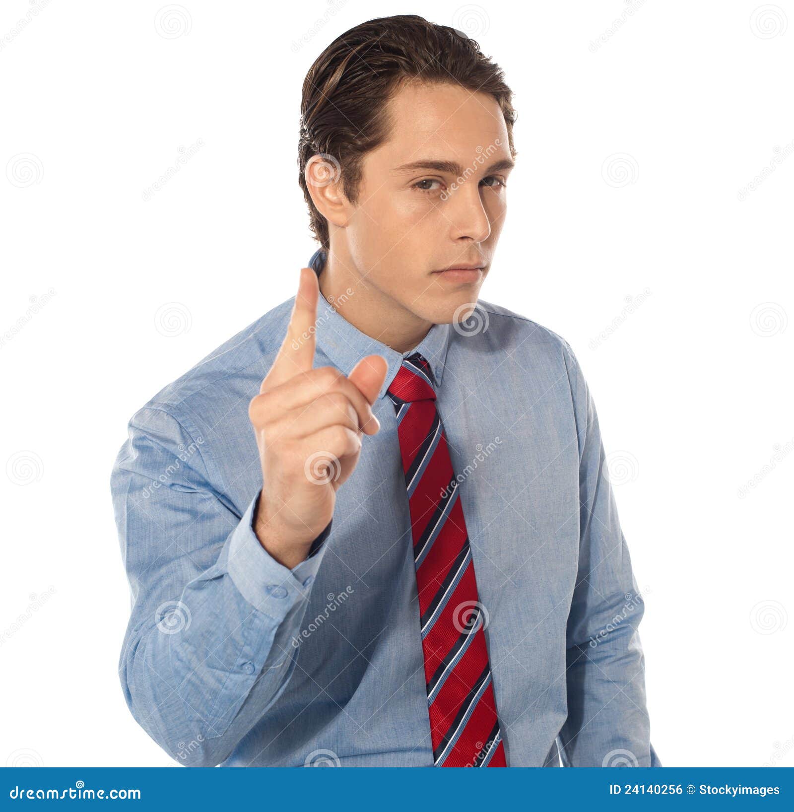 Young manager warning you stock photo. Image of isolated - 24140256