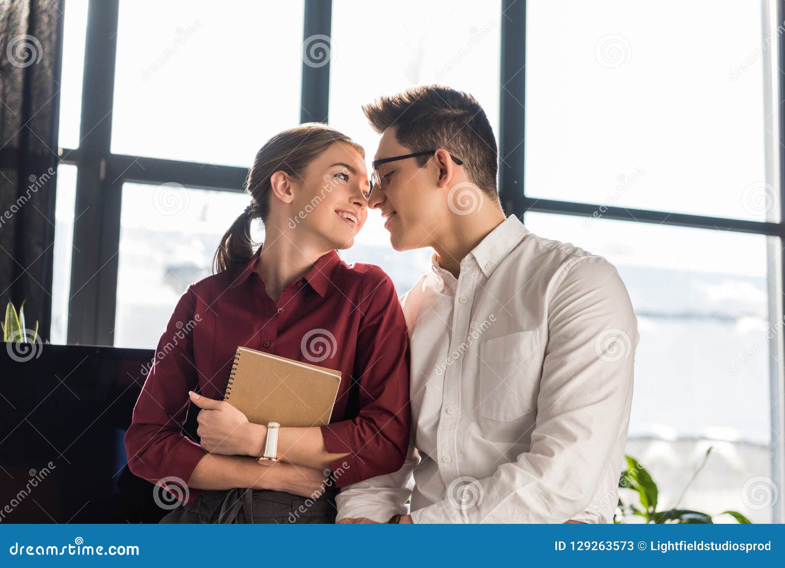 Young Managers Couple at Office Workplace Stock Image - Image of ...