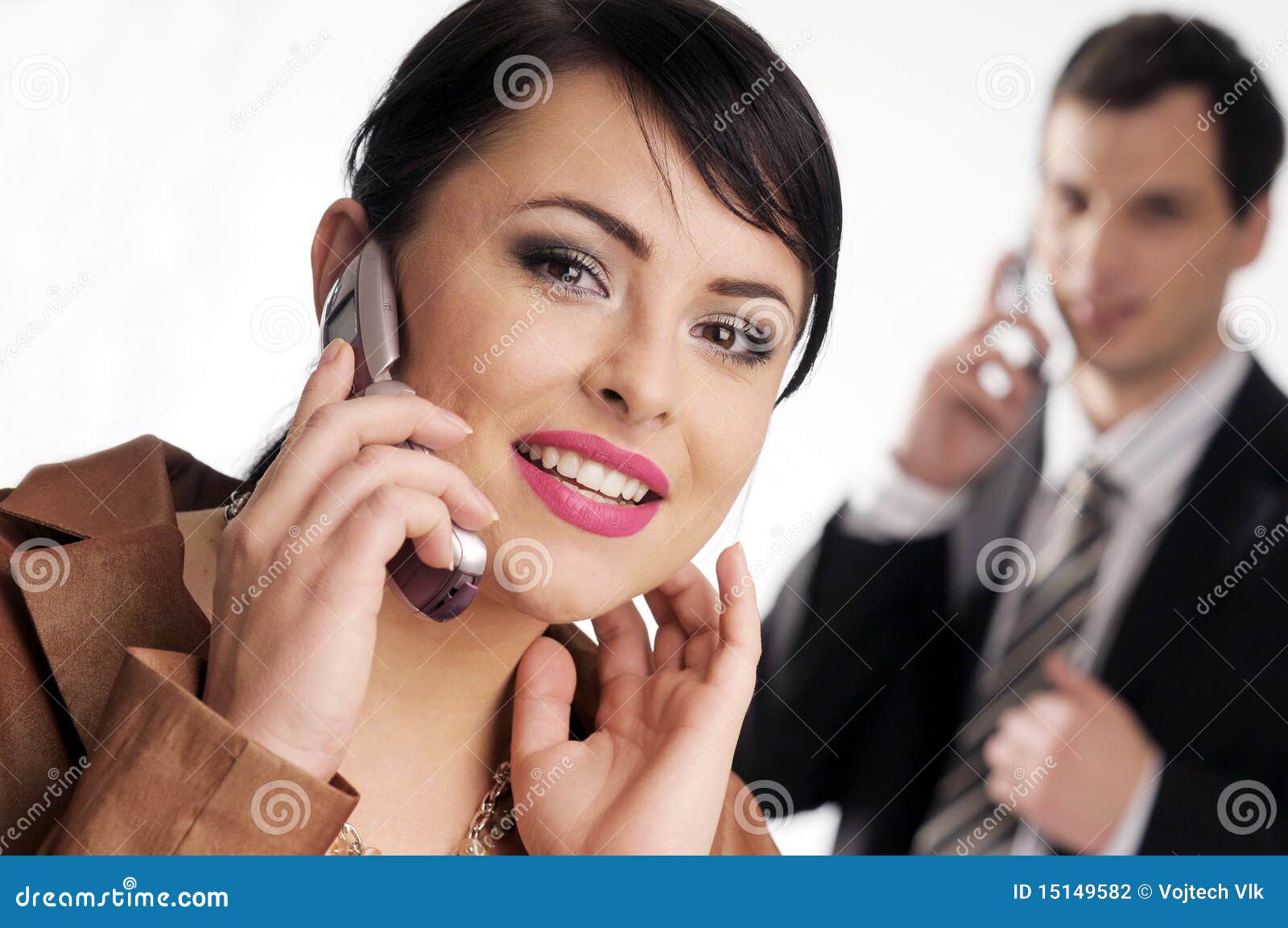 Young Managers with Mobile Phone Stock Photo - Image of call, mobile ...