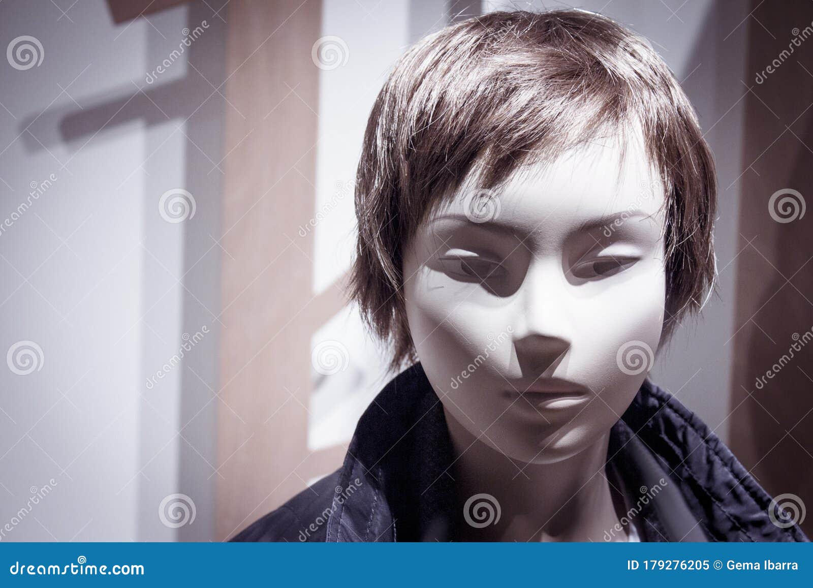 Young Mannequin with Short Hair. Neutral Expression Stock Image - Image ...