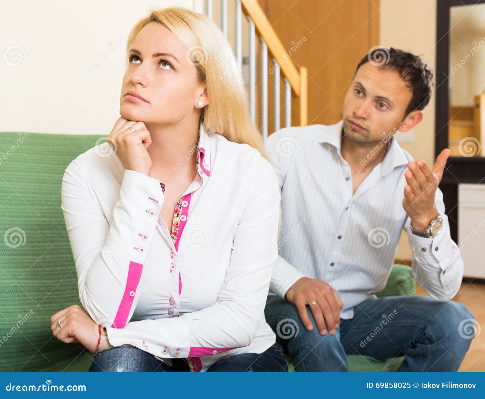 Young Married Couple Having Quarrel Stock Image - Image of separation ...