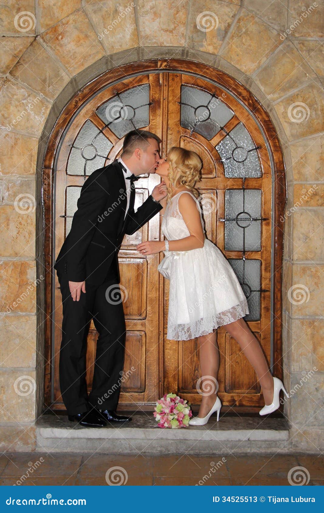 Young Married Couple is Kissing Stock Image - Image of kissing ...