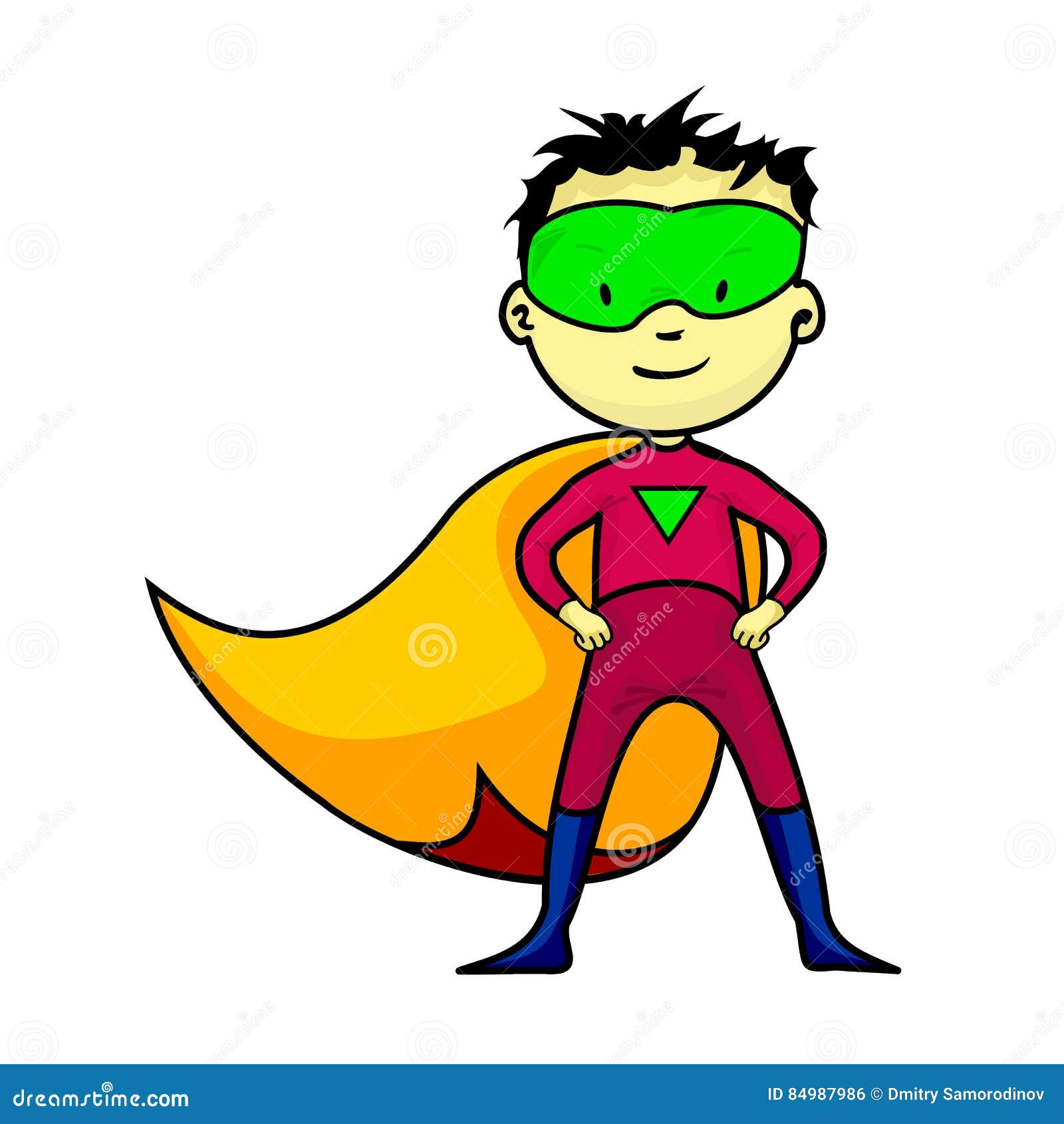 Young Masked Super Man Face Expression Stock Illustration ...
