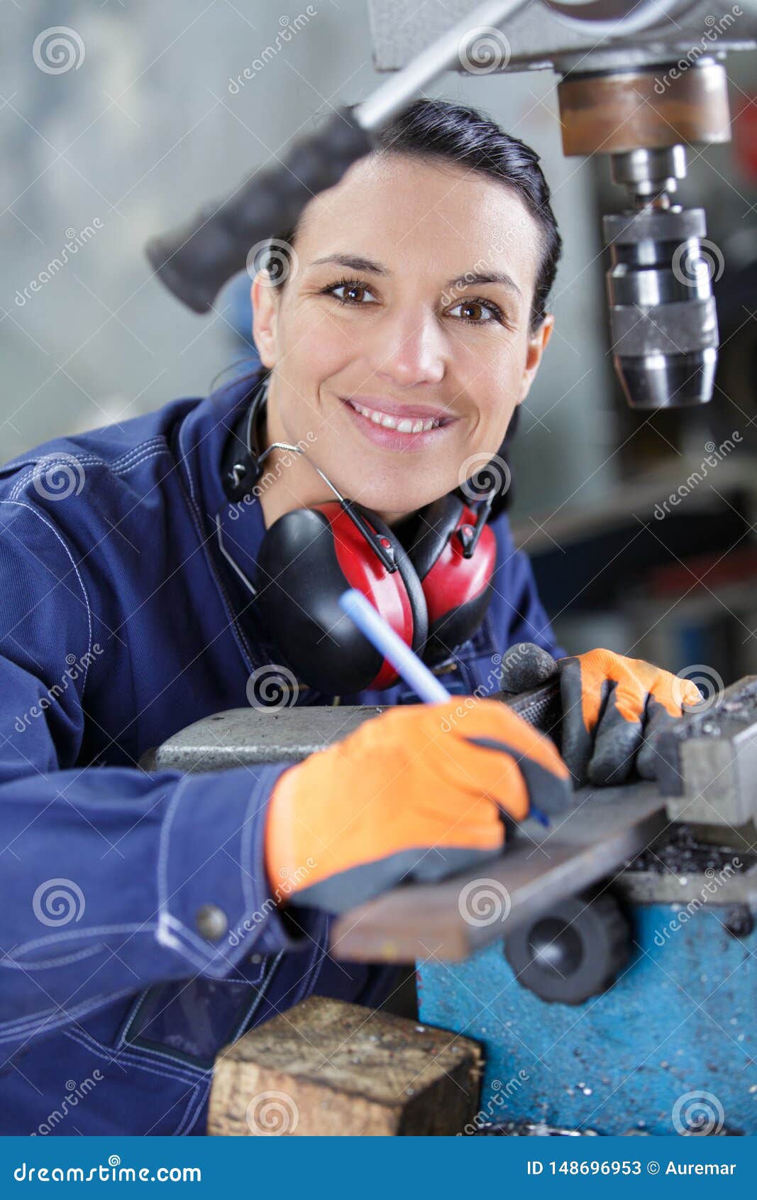 Young Mechanic Apprentice Working on Milling Machine Stock Image ...
