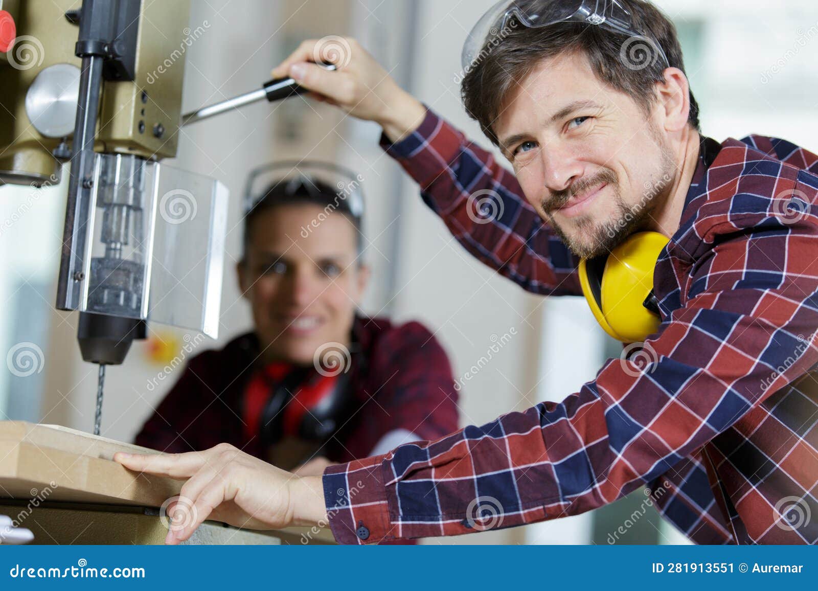 Young Mechanic Apprentice Working on Milling Machine Stock Image ...