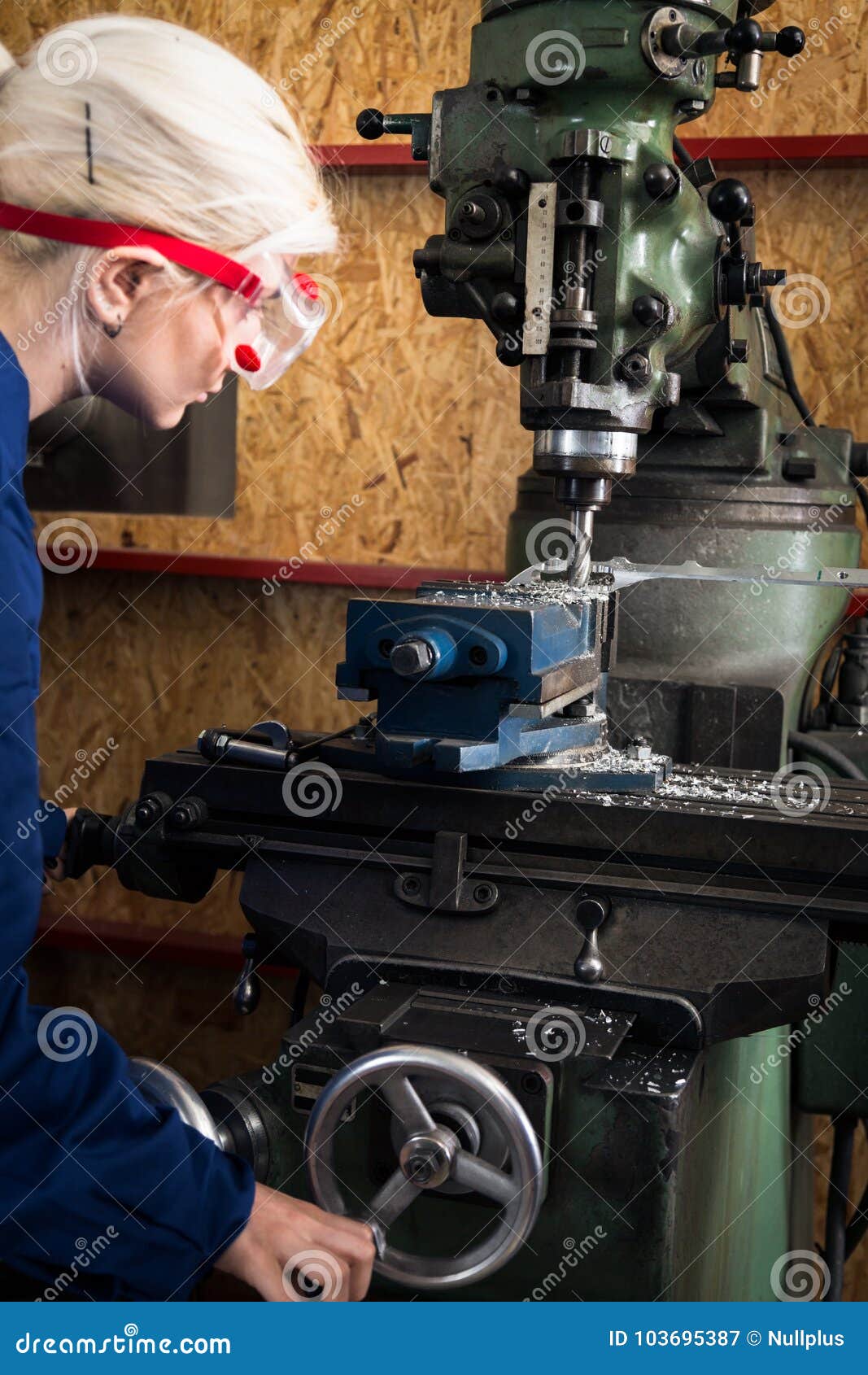 Young Mechanic Apprentice on Milling Machine Stock Image - Image of ...