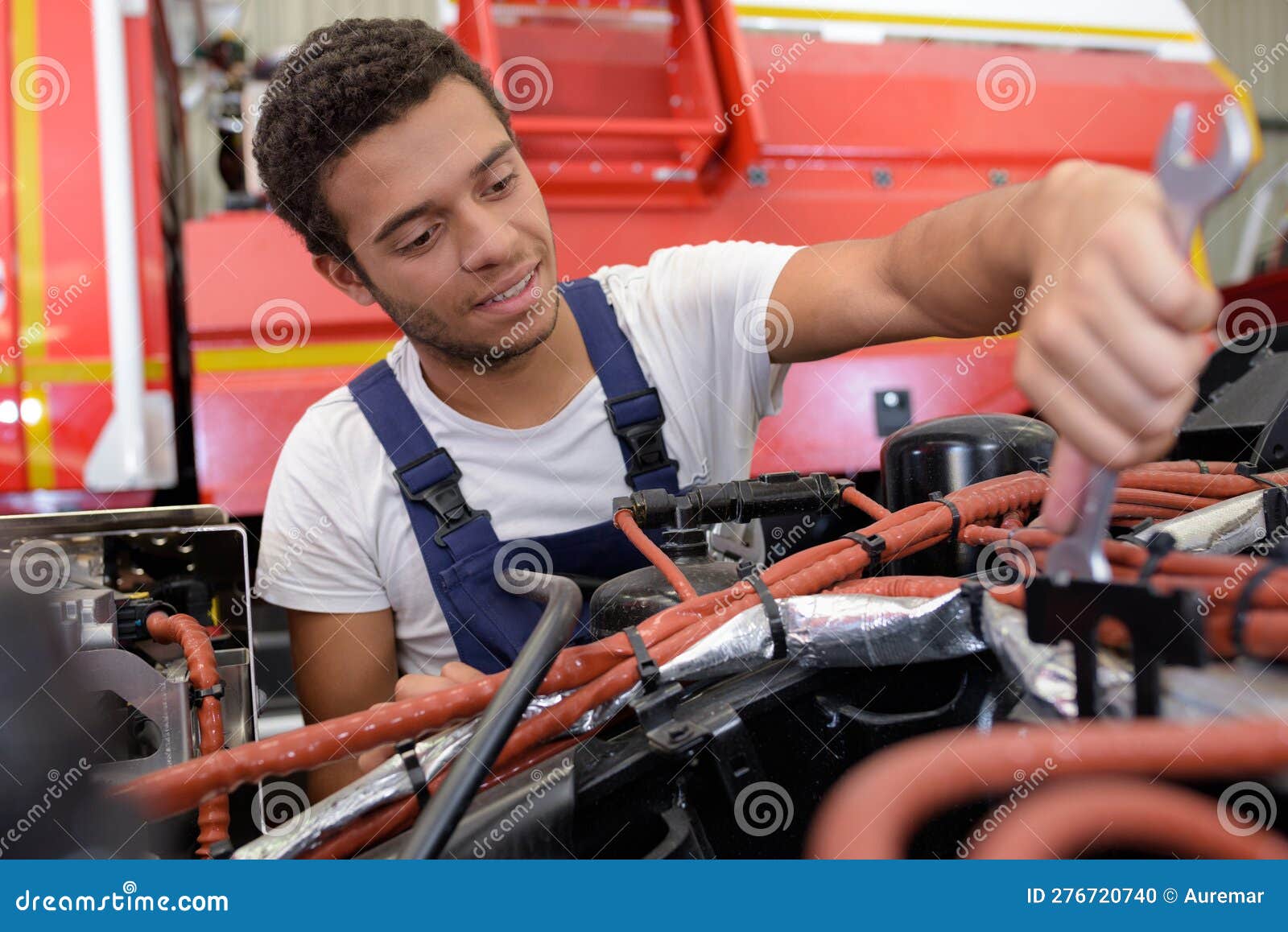 Young Mechanic Using Spanner Stock Photo - Image of spanner, industrial ...