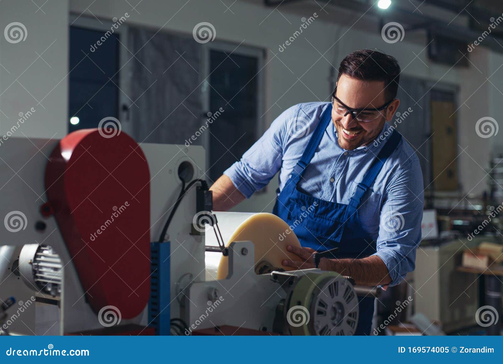 Mechanical Engineer Working on Machines Stock Image - Image of ...