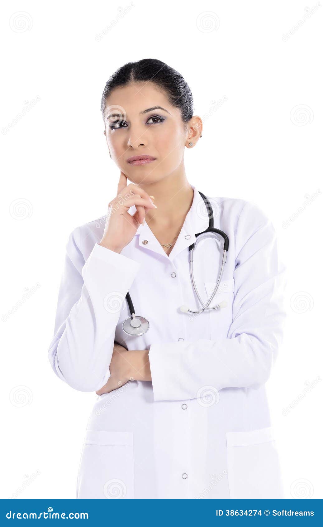 Young Medical Doctor Thinking Stock Photo - Image of cute, happy: 38634274