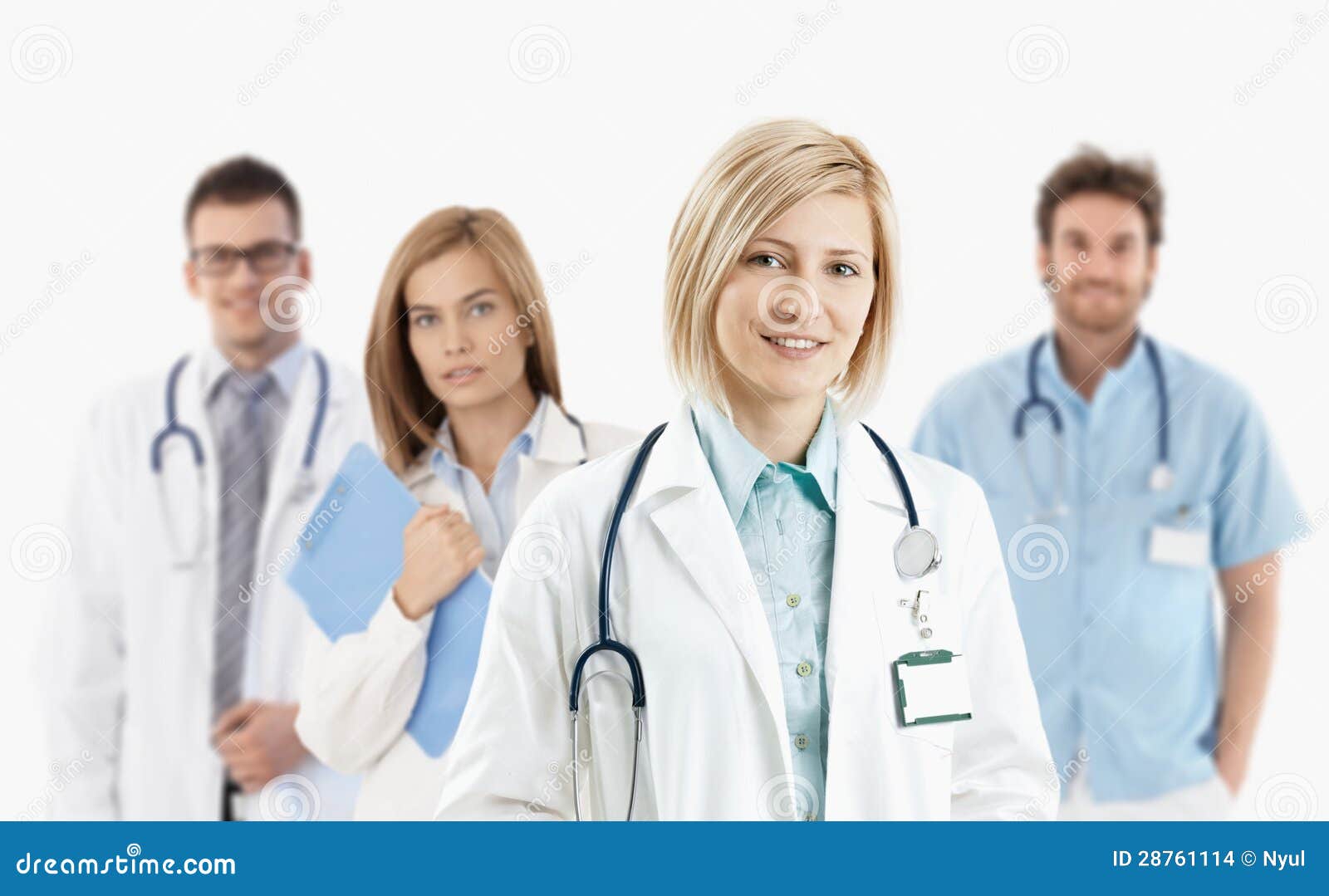 Young Medical Doctors Smiling at Camera Stock Photo - Image of female ...