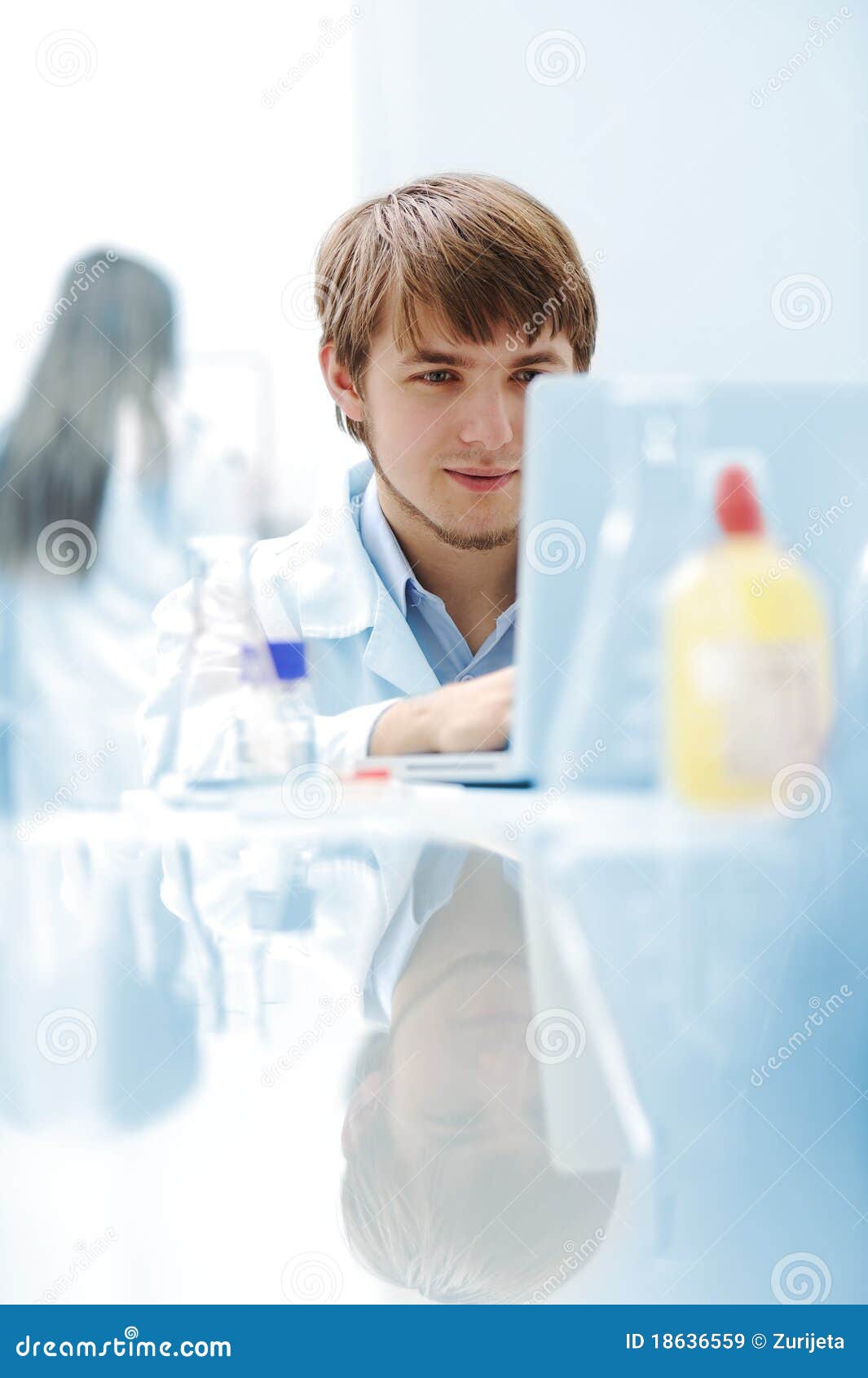Young Medical Scientist Working Stock Image - Image of experiment ...