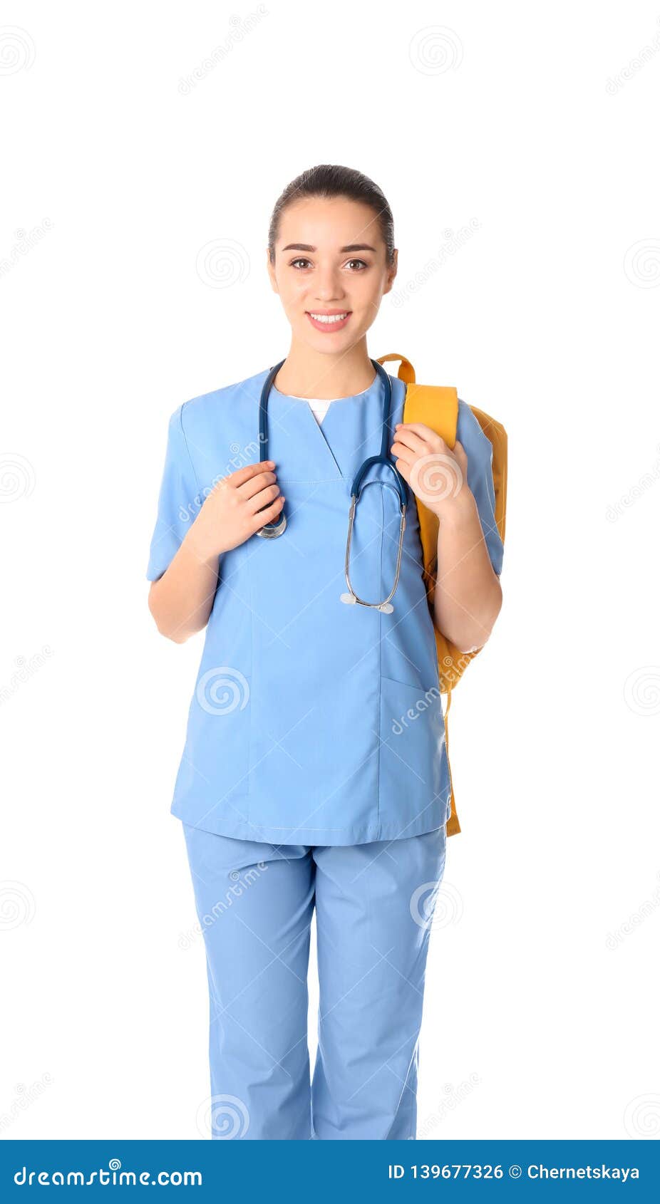 Young Medical Student with Backpack Stock Photo - Image of smart ...