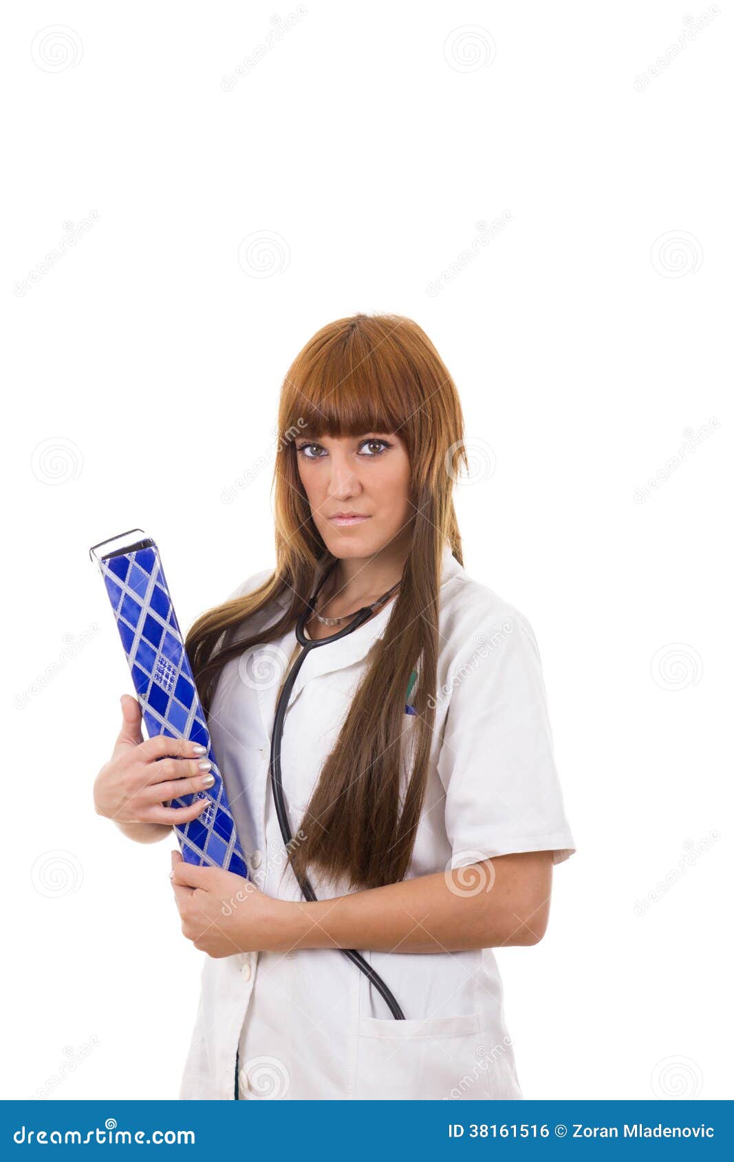 Young Medical Student Nurse in Uniform on Practice Taking Notes Stock ...