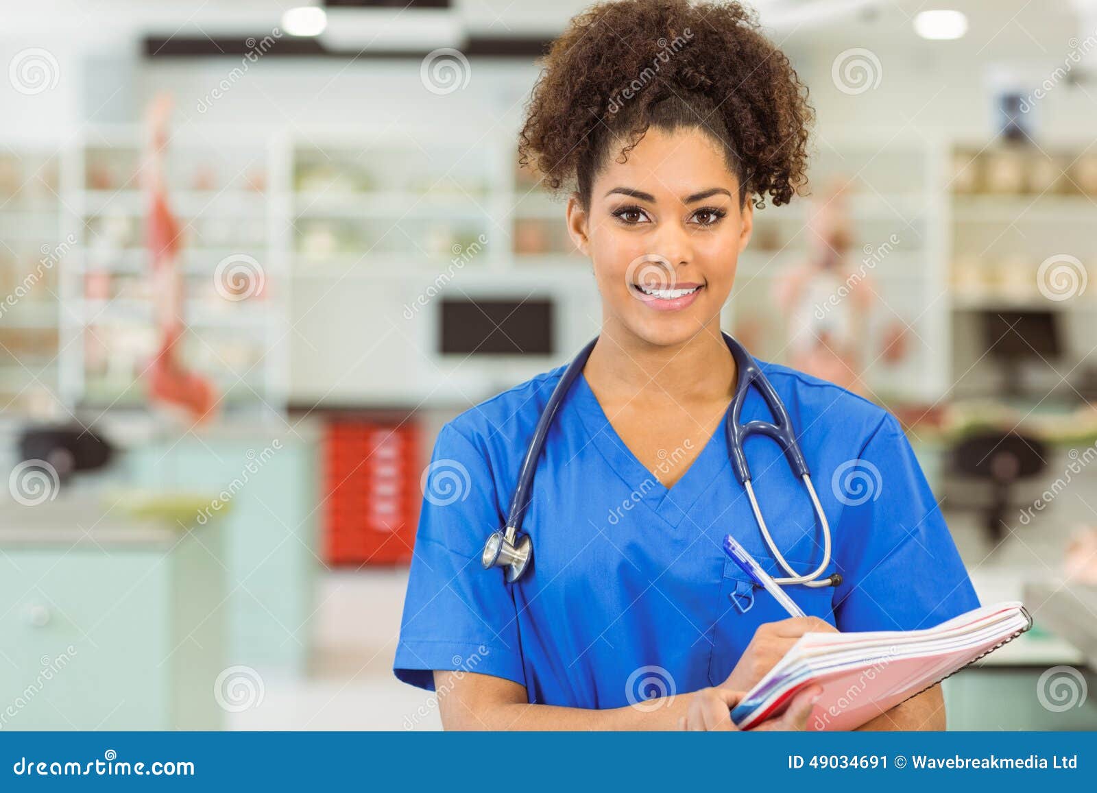 Young Medical Student Smiling at Camera Stock Image - Image of adult ...