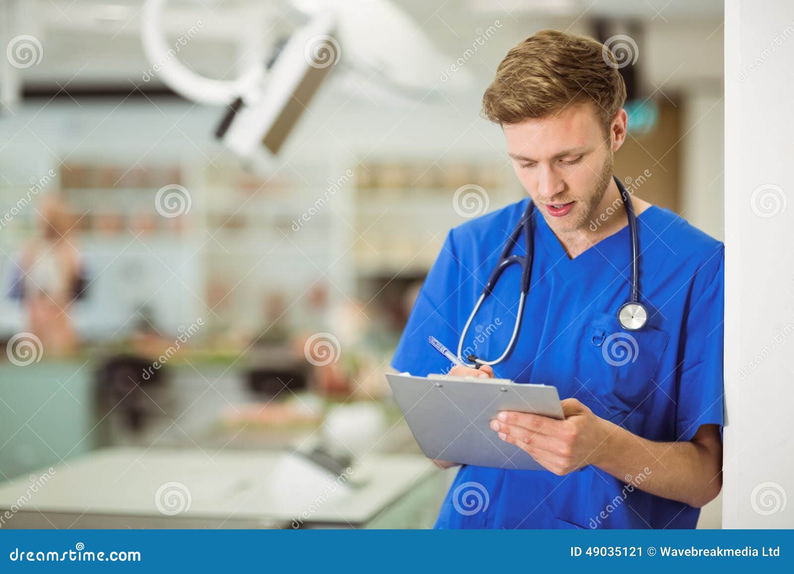 Young Medical Student Writing Notes Stock Image - Image of intern ...