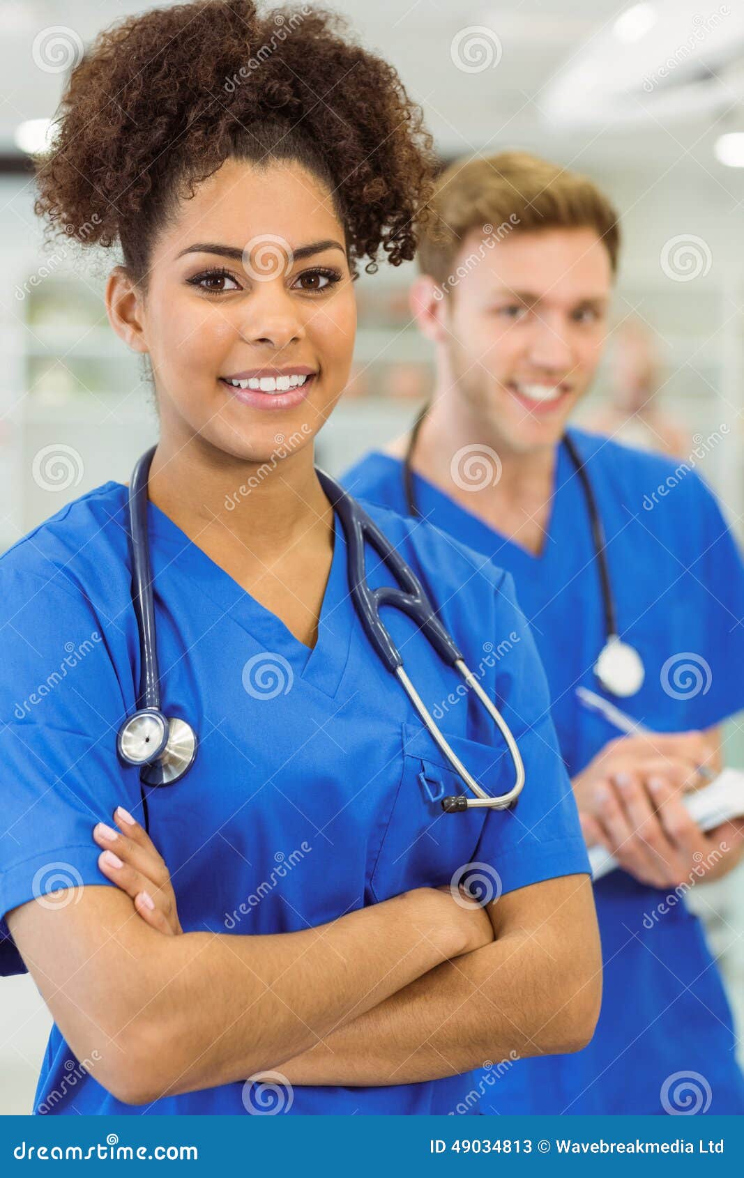 Young Medical Students Smiling at the Camera Stock Image - Image of ...