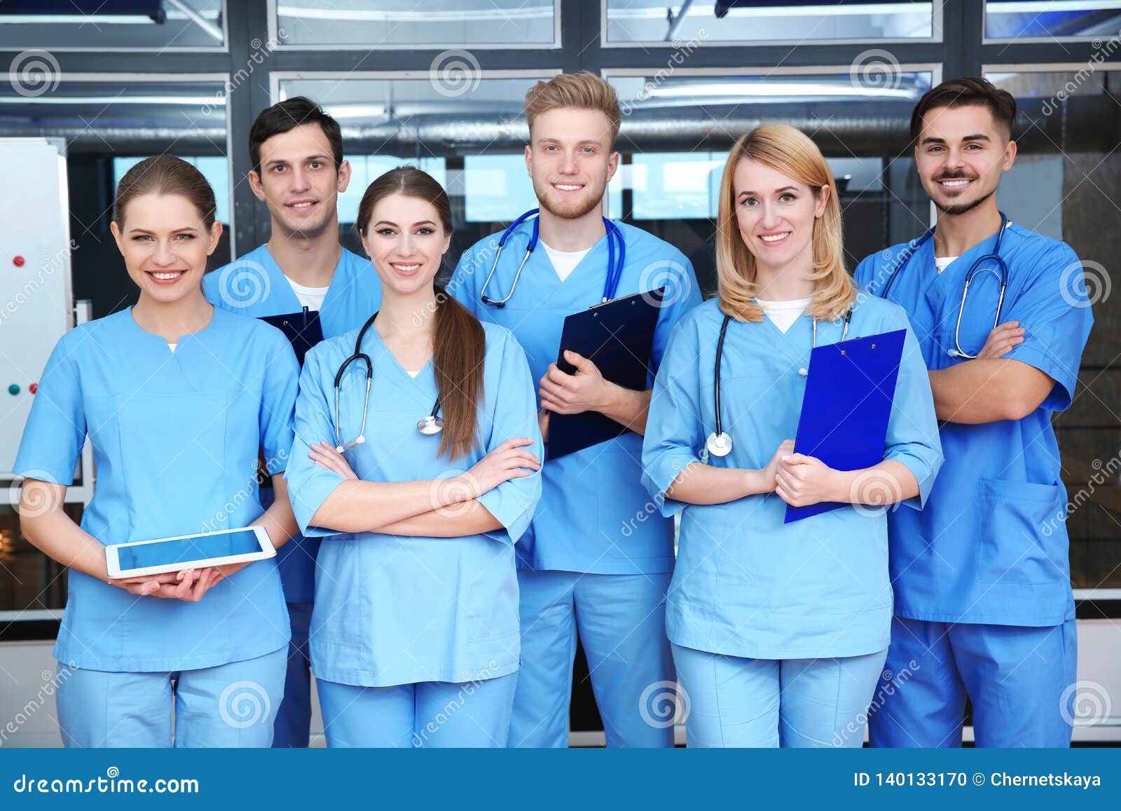 Young medical students stock photo. Image of indoors - 140133170