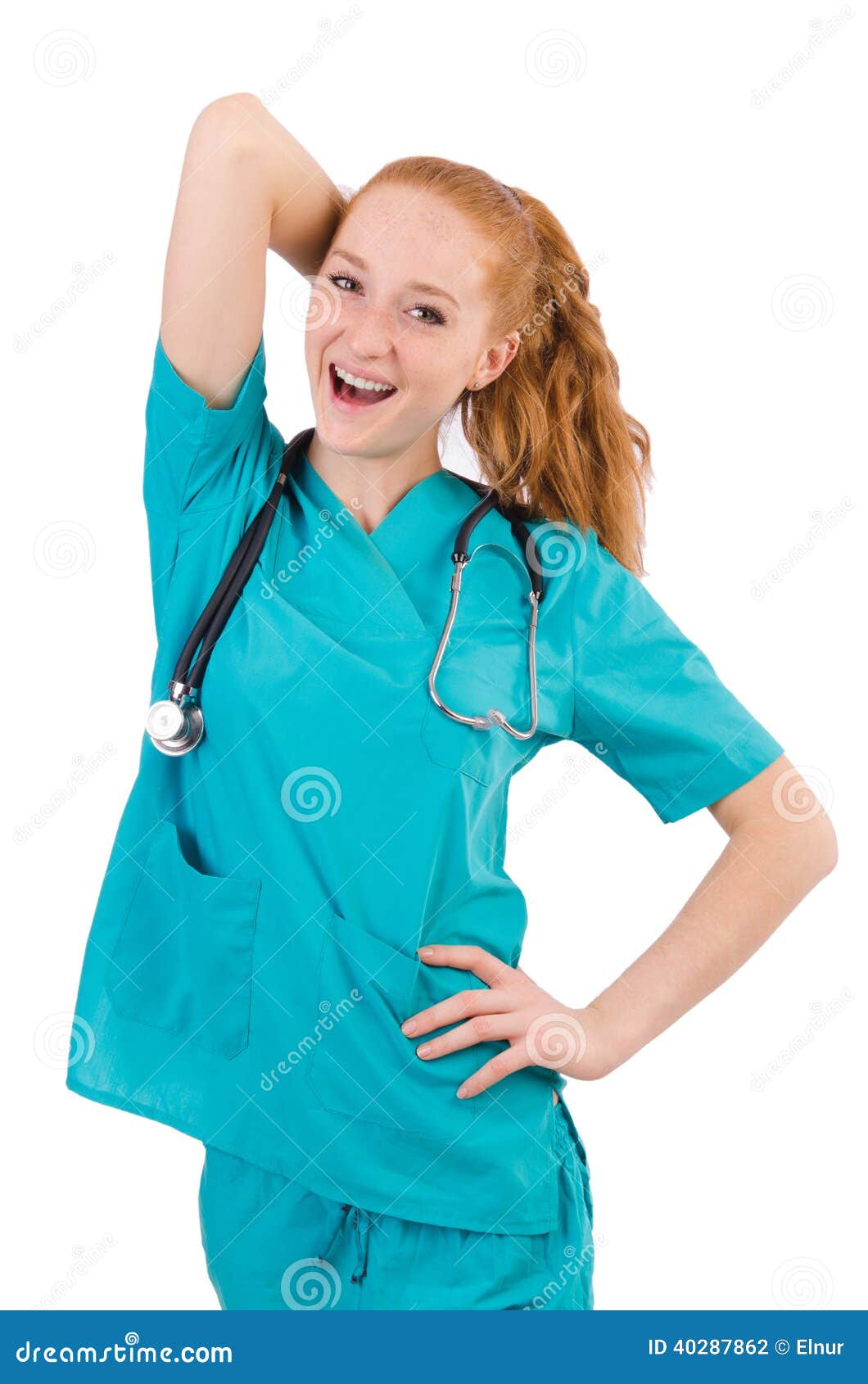 Young medical trainee stock photo. Image of patient, cheerful - 40287862