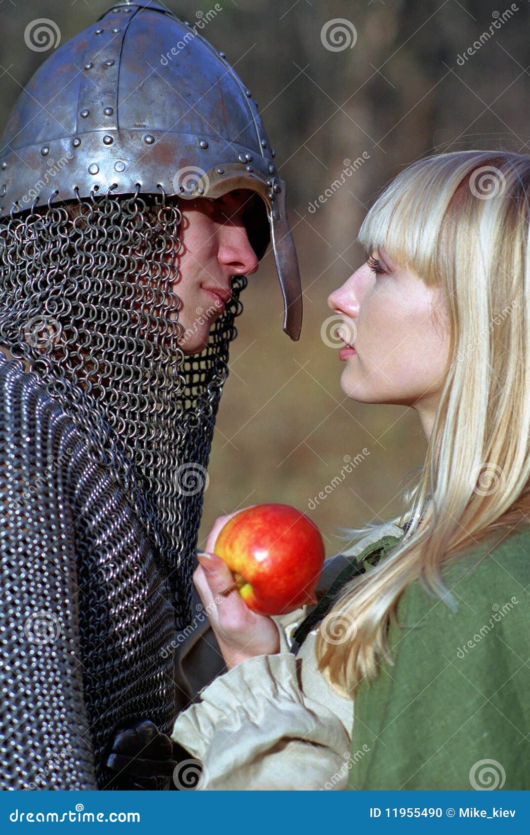 Young medieval couple stock photo. Image of protection - 11955490