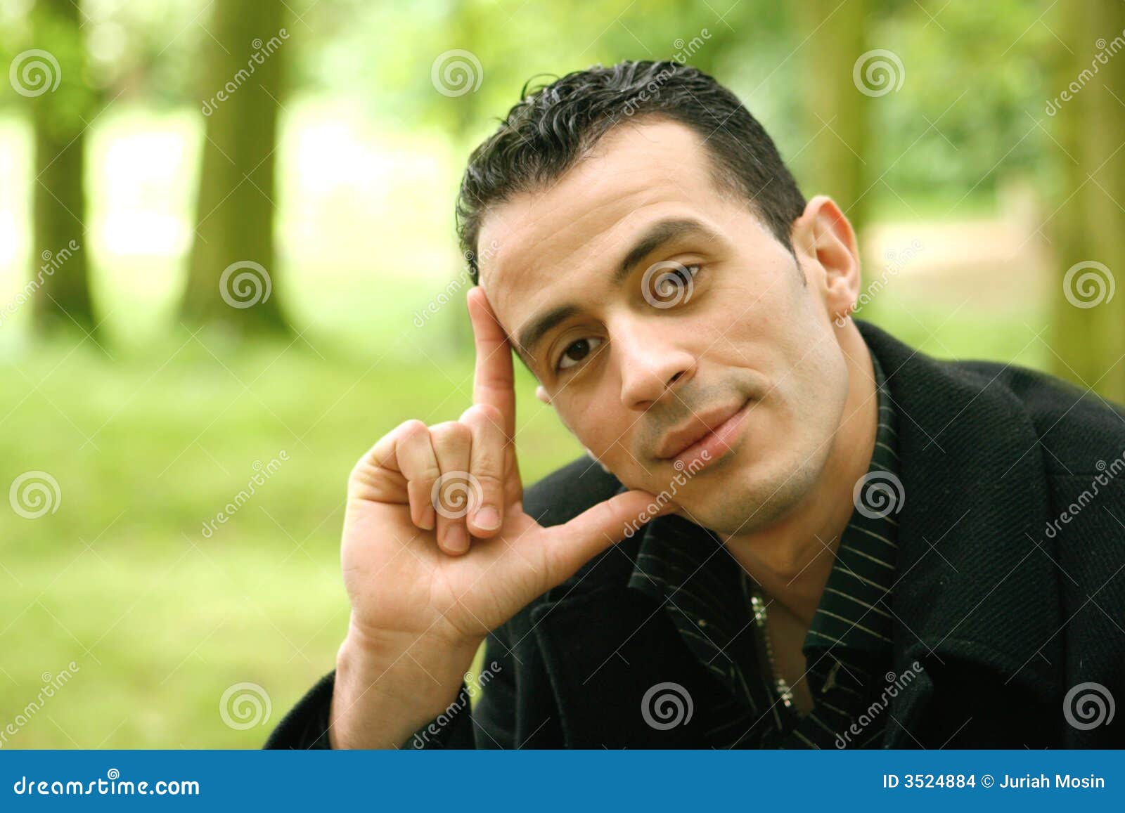 Young mediterranean man stock photo. Image of handsome - 3524884