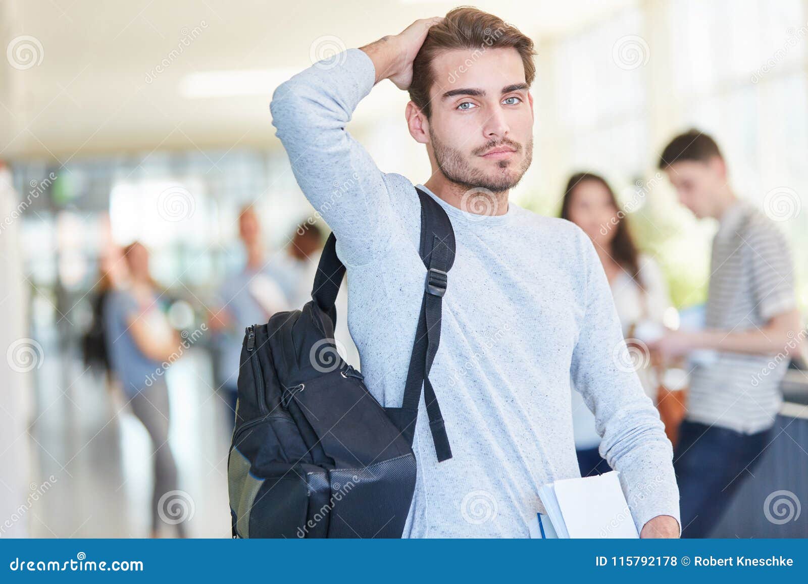 Young Man As Student with Stress Stock Photo - Image of uncertain ...