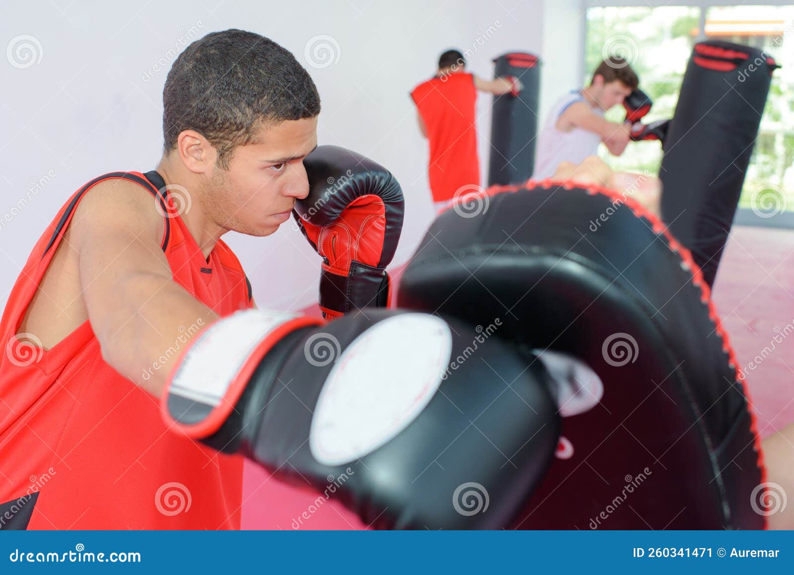 Young Man in Boxing Training Stock Image - Image of club, fighter ...