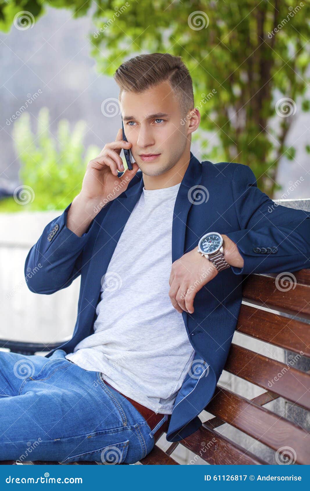 Young men calling by phone stock image. Image of lifestyle - 61126817
