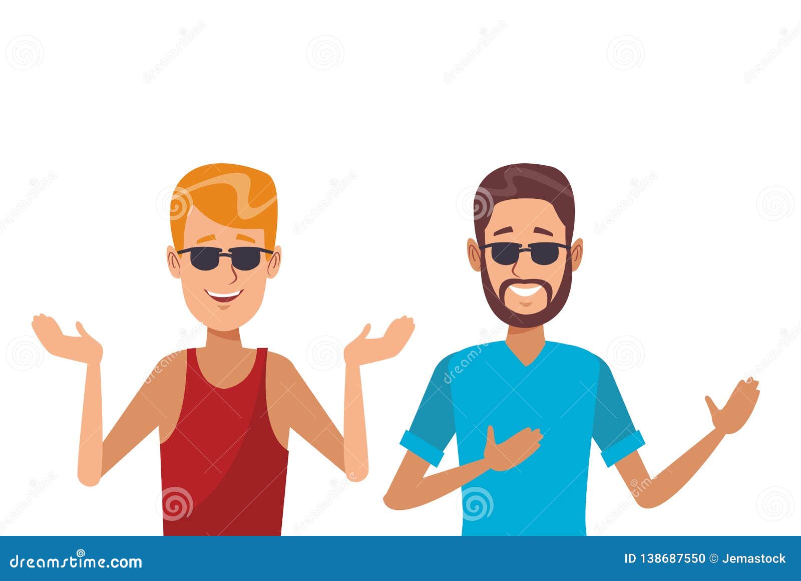 Young men cartoon stock vector. Illustration of style - 138687550