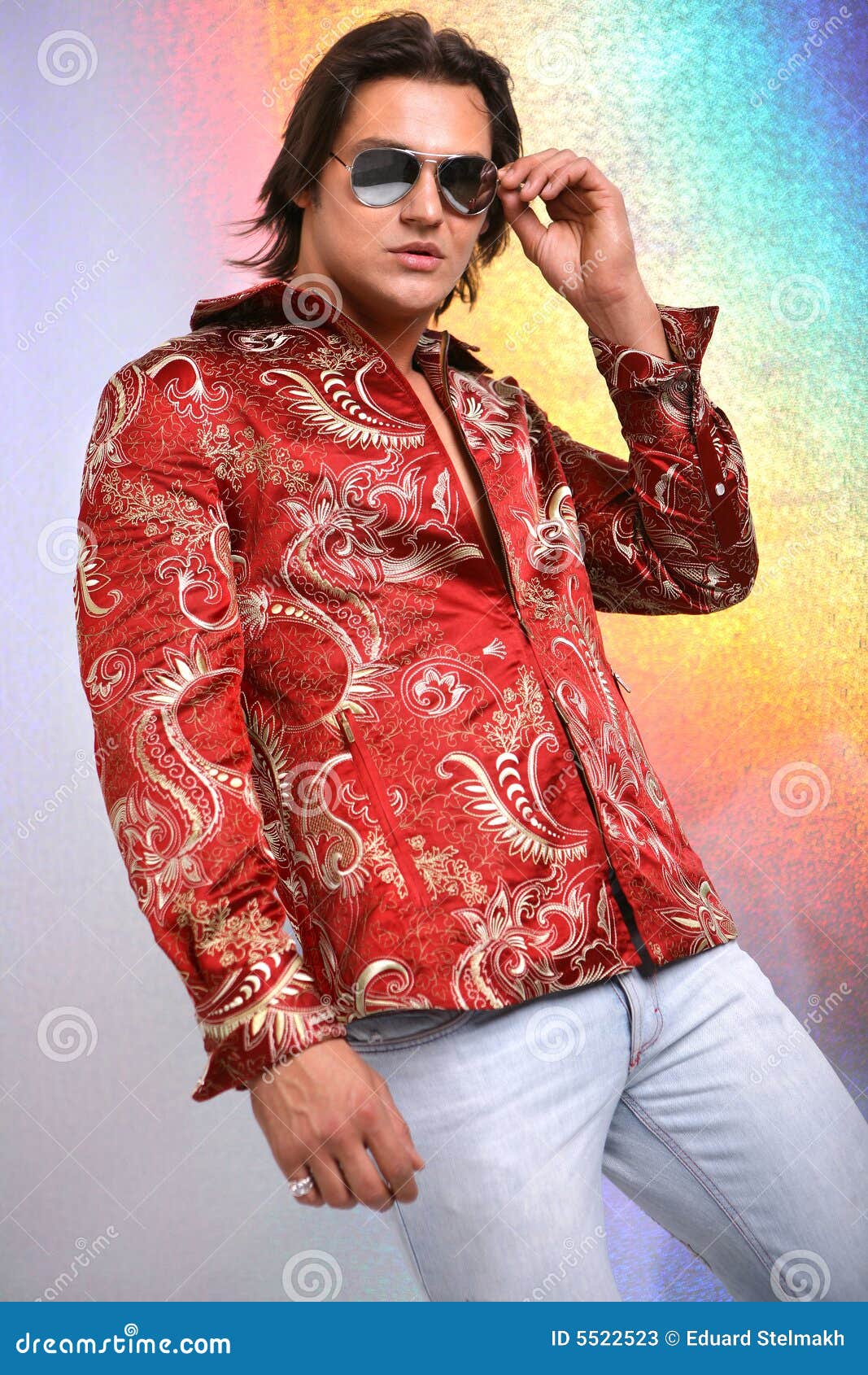 Young Men Dressed in Modern Clothes. Stock Image - Image of bright ...