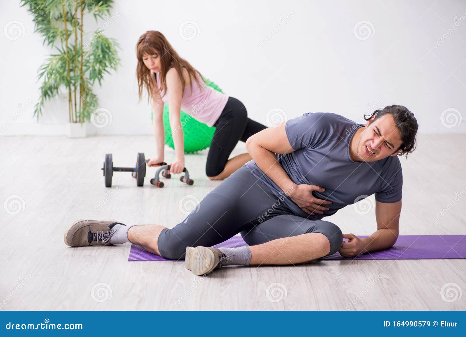Young Man Feeling Bad during Training in First Aid Concept Stock Image ...