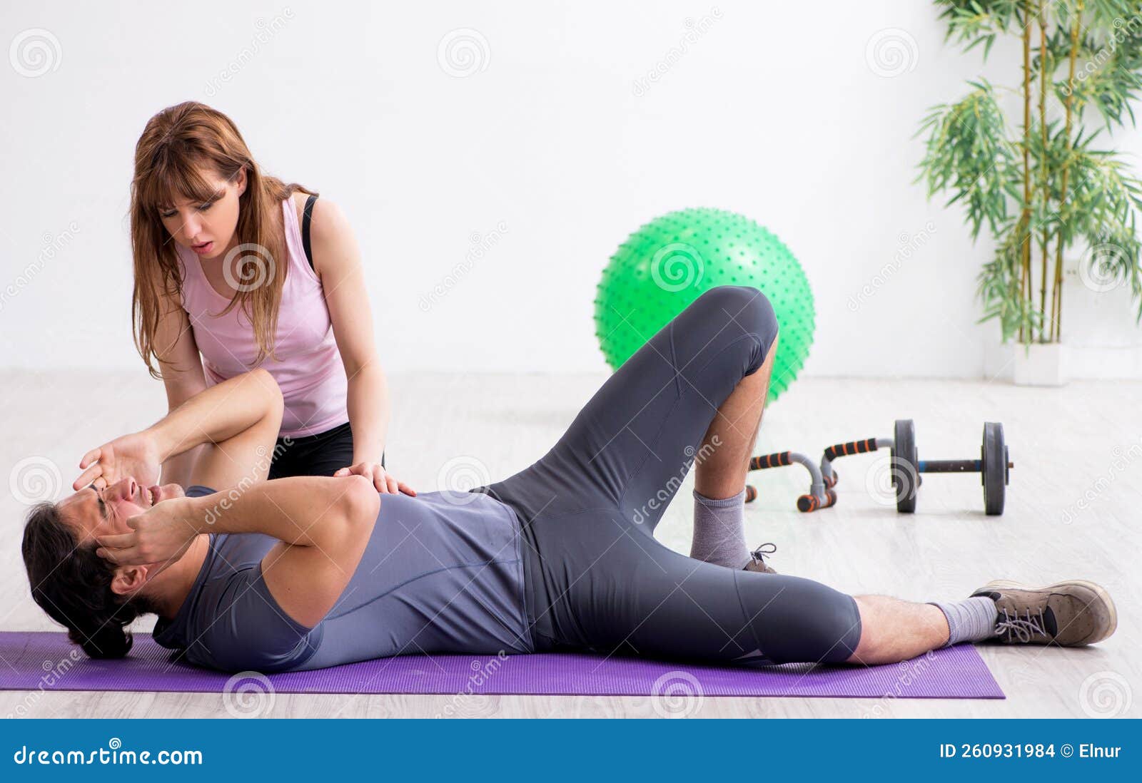 Young Man Feeling Bad during Training in First Aid Concept Stock Photo ...
