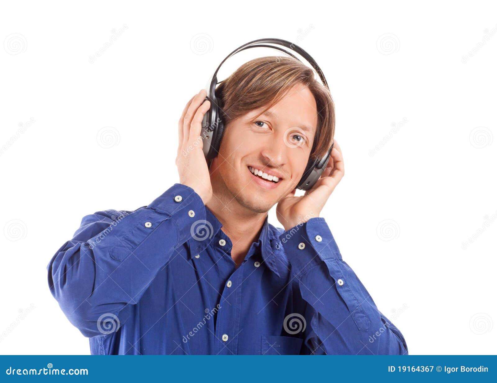 Young Men Feeling the Music Stock Image - Image of fashion, enjoy: 19164367