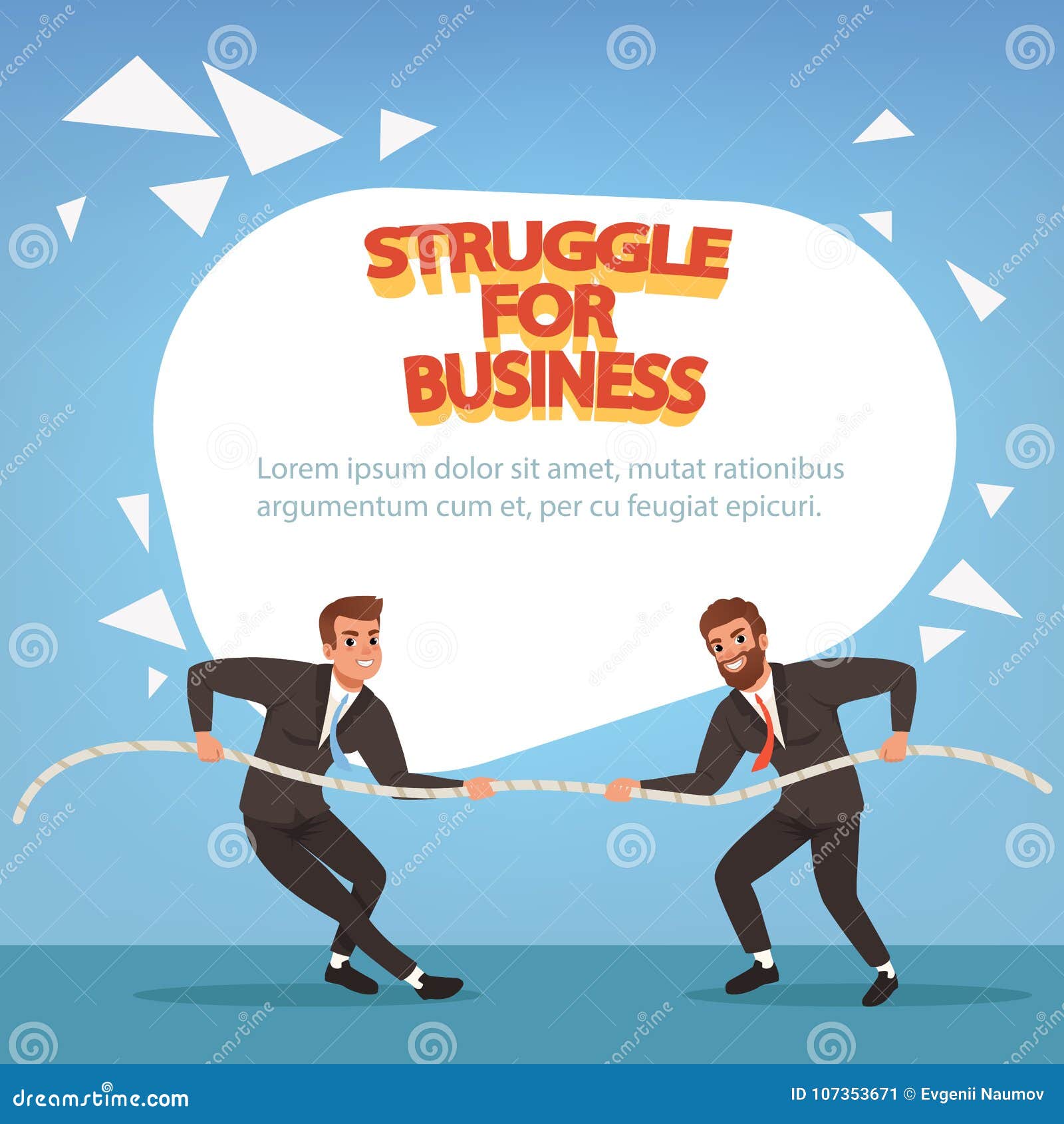 Young Men in Formal Black Suits Pulling Rope, Struggle Stock Vector ...