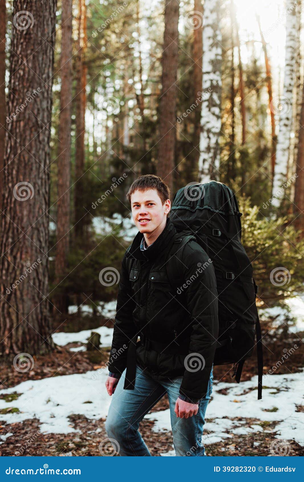 Young men. stock photo. Image of nature, snow, outdoors - 39282320