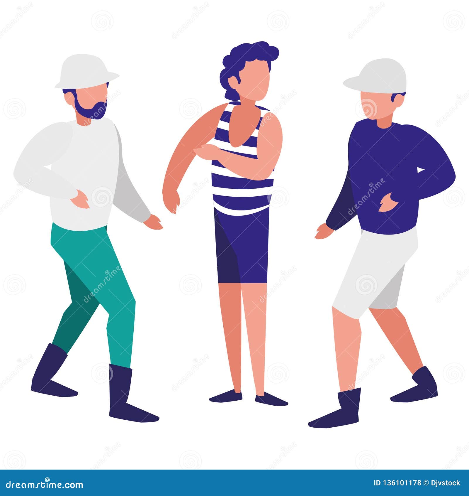 Young Men Modeling Characters Stock Vector - Illustration of people ...