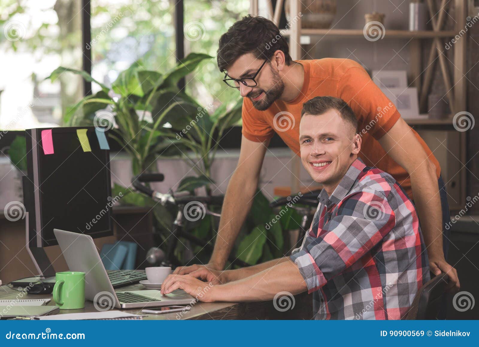 Young Men Programmers Working Together in the Office Stock Image ... Young Men Programmers Working Together in the Office Stock Image ...