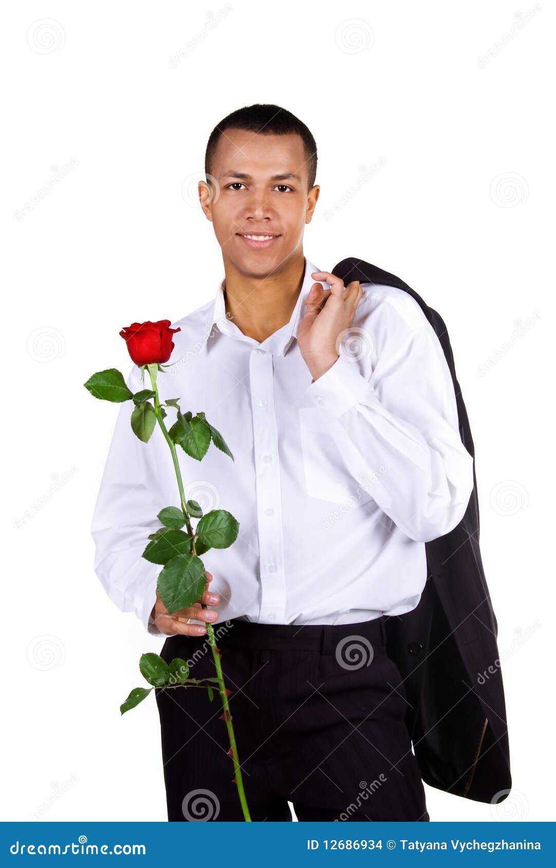 Well Dressed Man Holding Red Rose Stock Photos - Free & Royalty-Free ...