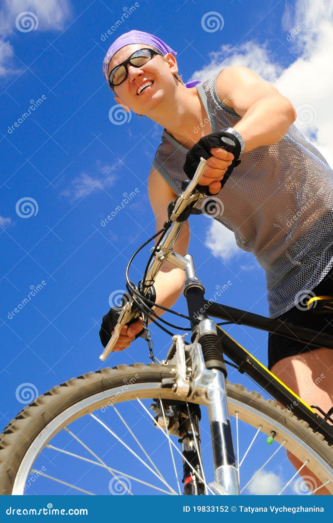 Young men riding a bike stock photo. Image of biker, desert - 19833152