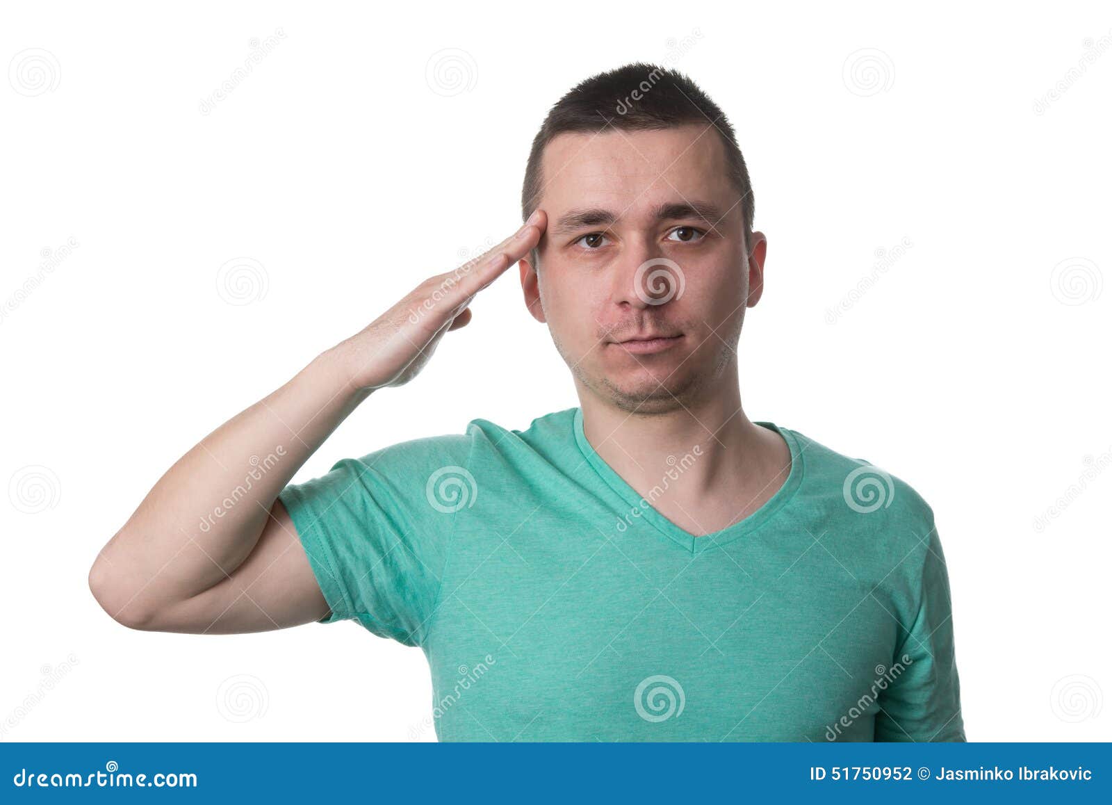 Young Men Saluting Isolated on White Background Stock Photo - Image of ...